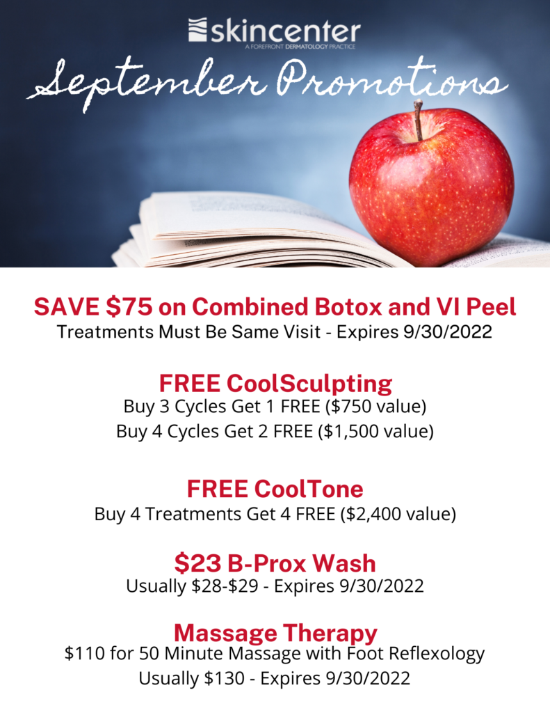 September 2022 Promotions - Skin Center