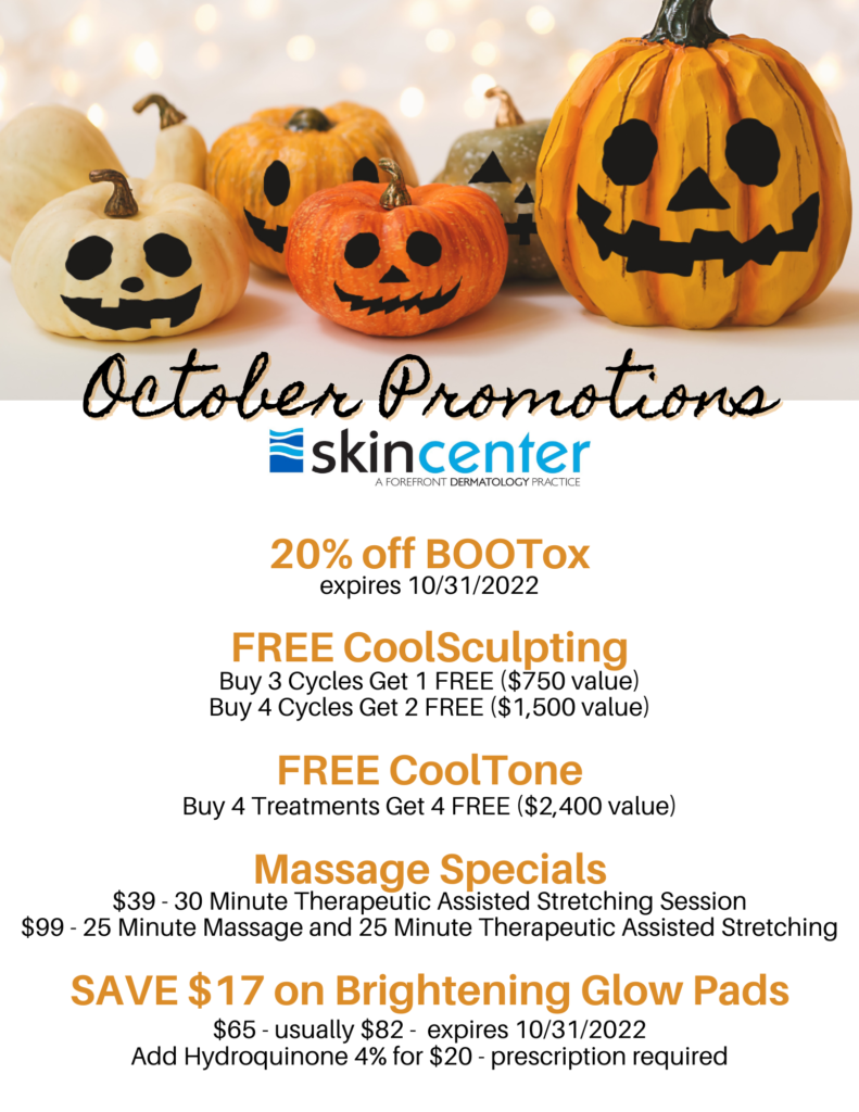 October 2022 Promotions - Skin Center