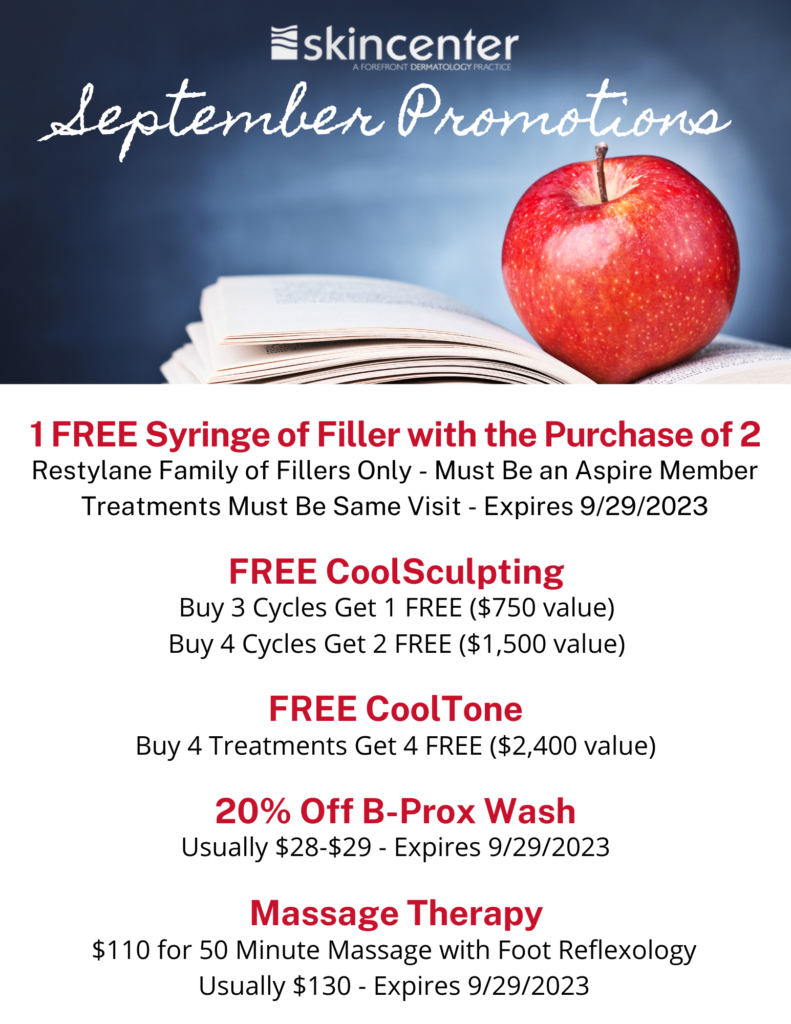 September 2023 Promotions - Skin Center